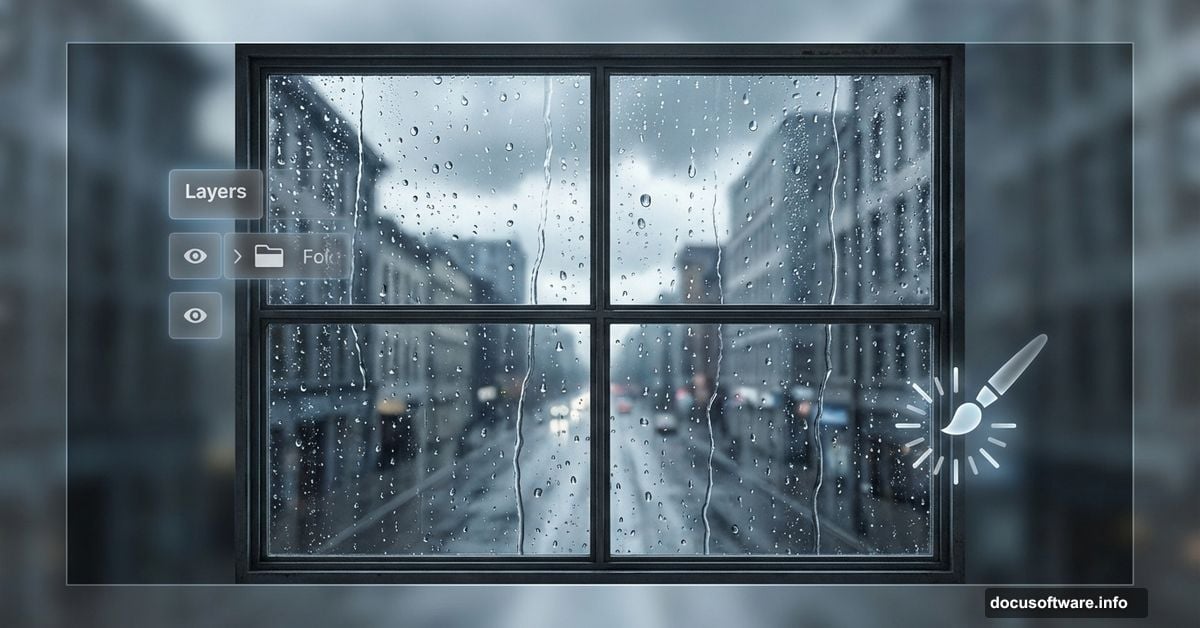 Photoshop Rainy Window: Step-by-Step Scene Tutorial